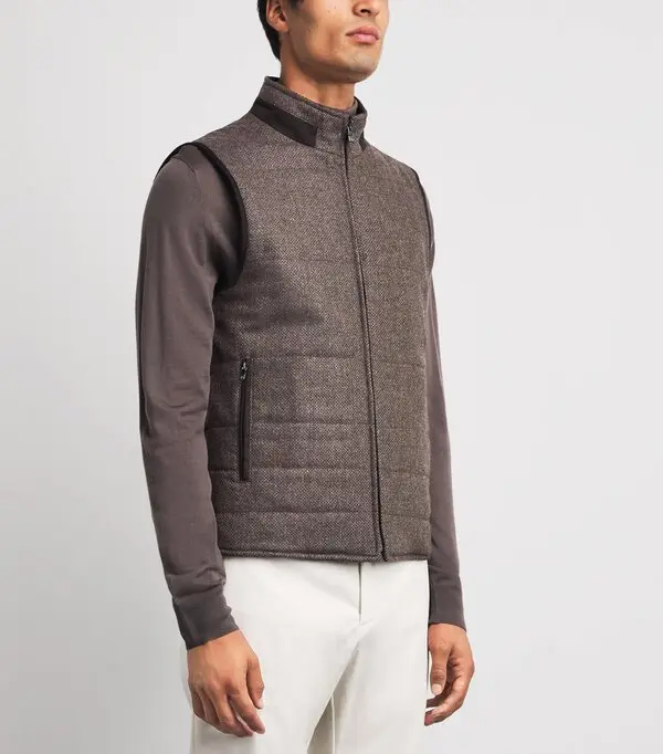 Corneliani Wool-cashmere Reversible Gilet