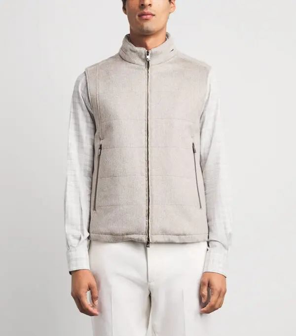 Corneliani Virgin Wool Padded Gilet