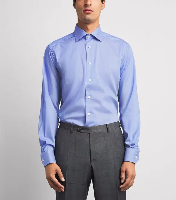 Eton Cotton Stripe Contemporary Fit Shirt