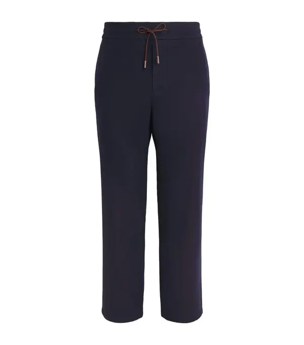 Colombo Wool Drawstring Sweatpants - Navy