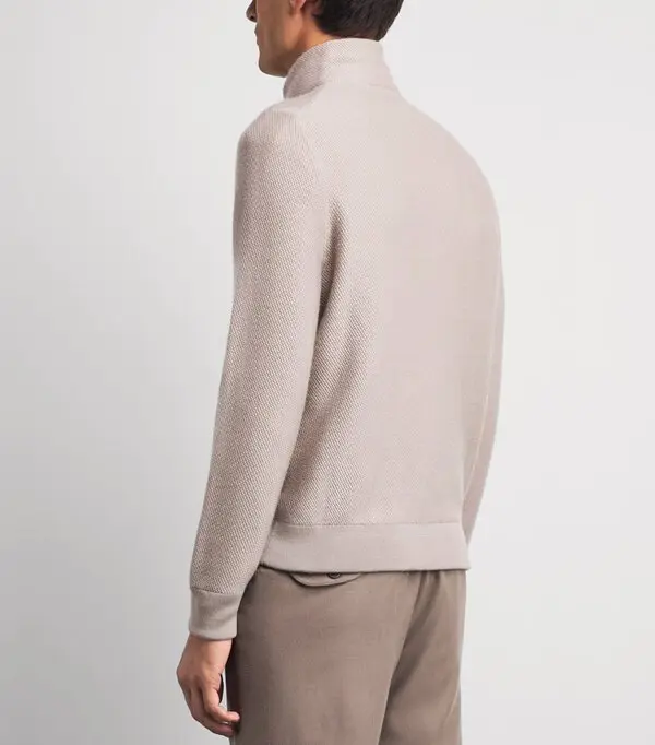 Colombo Cashmere And Kid Wool Zip-up Cardigan
