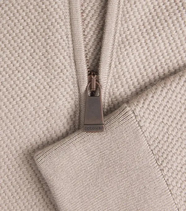 Colombo Cashmere And Kid Wool Zip-up Cardigan