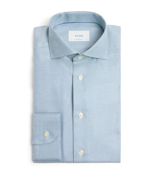 Eton Cotton Patterned Contemporary Fit Shirt