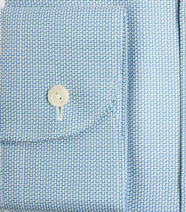 Eton Cotton Patterned Contemporary Fit Shirt