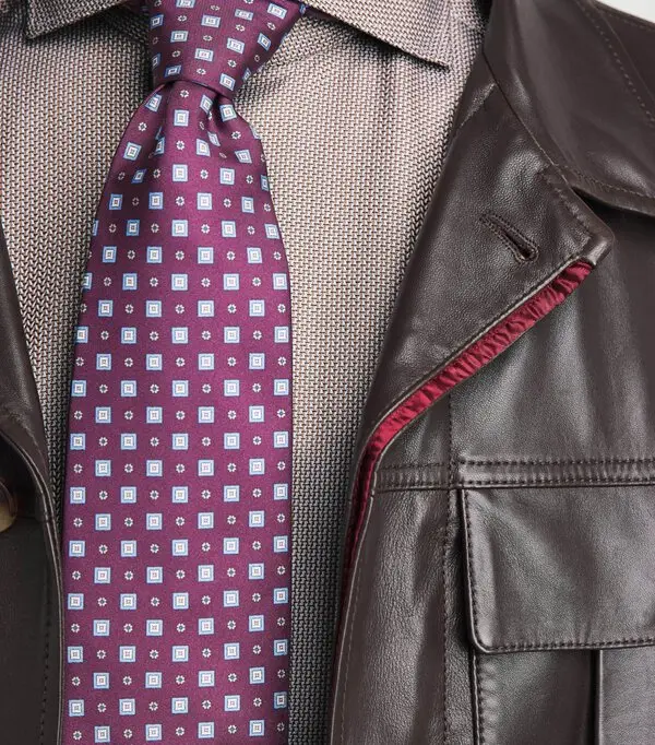 Eton Cotton Patterned Contemporary Fit Shirt - Brown