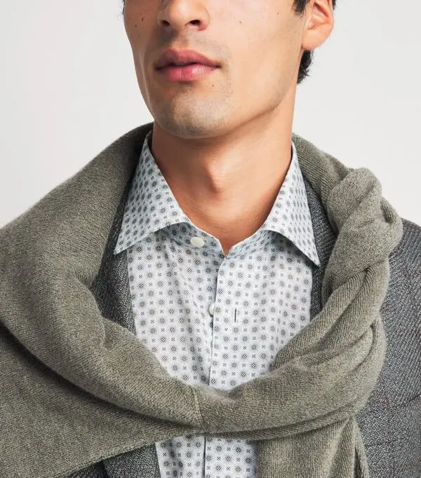 Eton Cotton Geometric Print Contemporary Fit Shirt - Beige