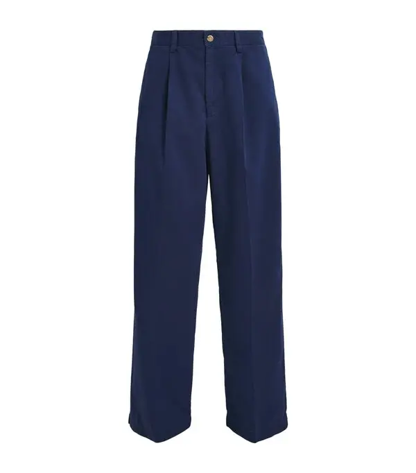 Polo Ralph Lauren Linen Trousers With Pleated Front