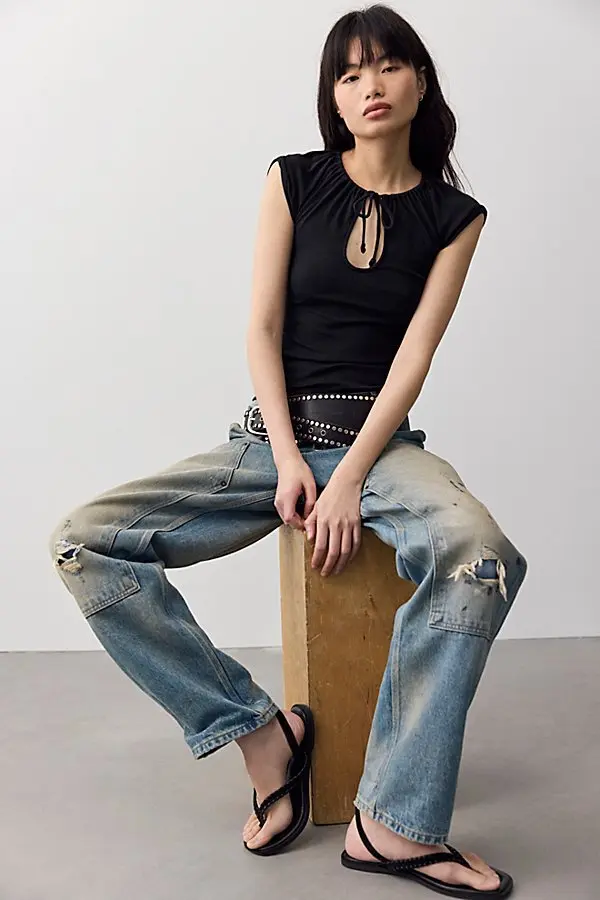 We The Free Canal Street Tee With Keyhole Detail
