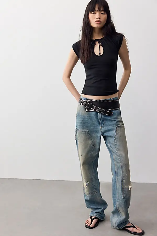 We The Free Canal Street Tee With Keyhole Detail