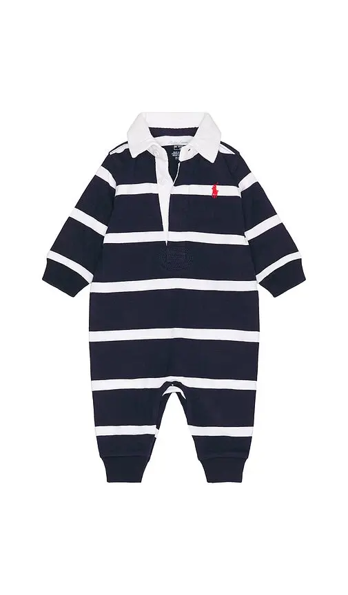 Polo Ralph Lauren Baby Striped Cotton Rugby Coverall In . Also - Multi