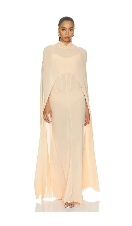 Anna October Janet Maxi Slip Dress With Draped Bust