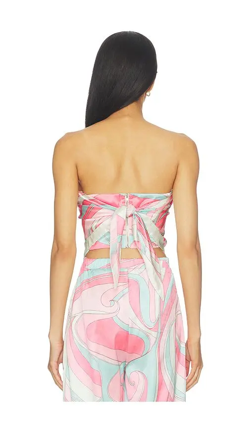 RUNAWAY THE LABEL Milani Satin Scarf Top