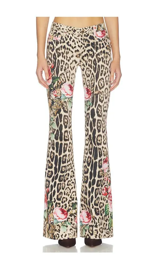 Roberto Cavalli Printed Flare Trousers