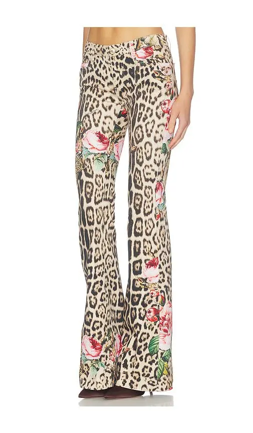 Roberto Cavalli Printed Flare Trousers