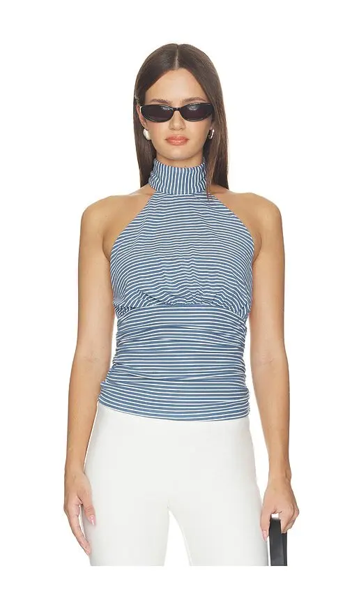 ALL THE WAYS Sadie Halter Top - Blue