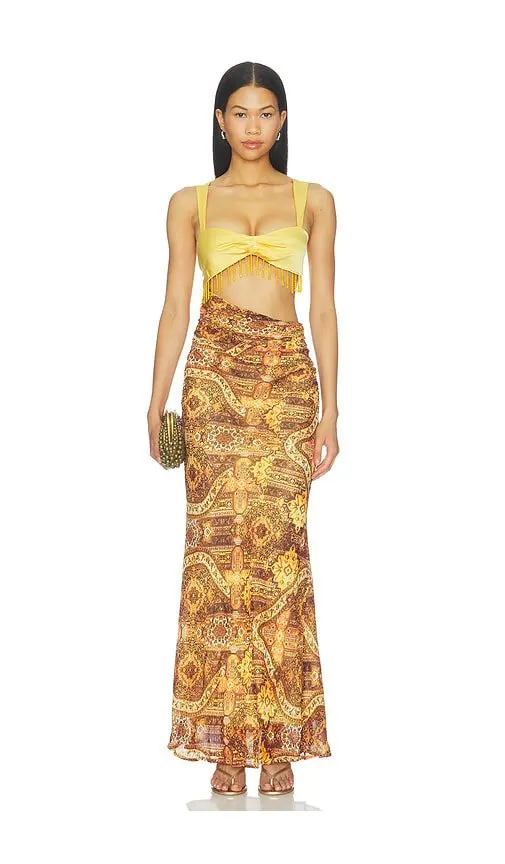 RUNAWAY THE LABEL Alizona Cutout Maxi Dress In . Also - Multi