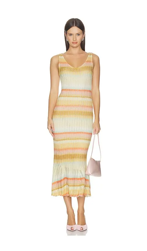 Cinq À Sept Edie Spaced Dyed Knit Dress - Multi