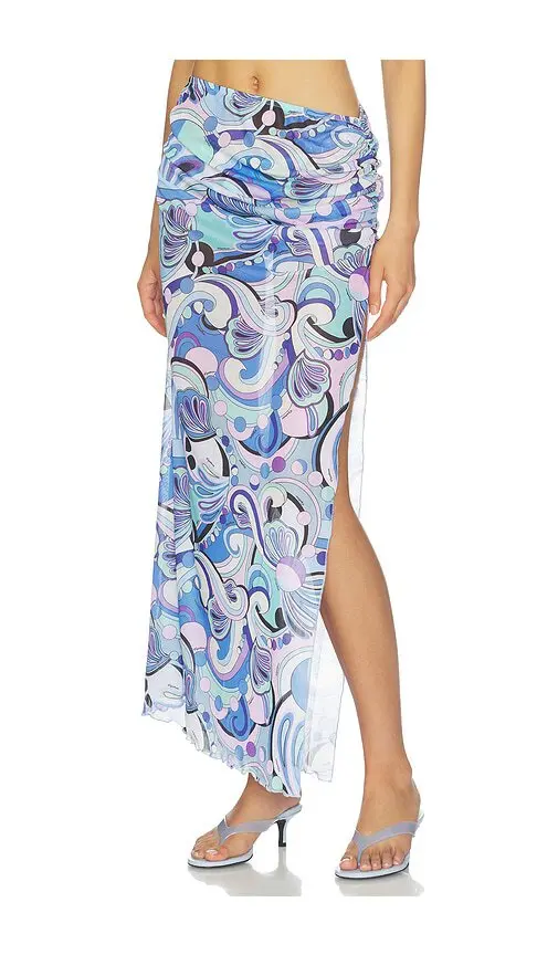 CAPITTANA Sofia Ruched Mesh Skirt