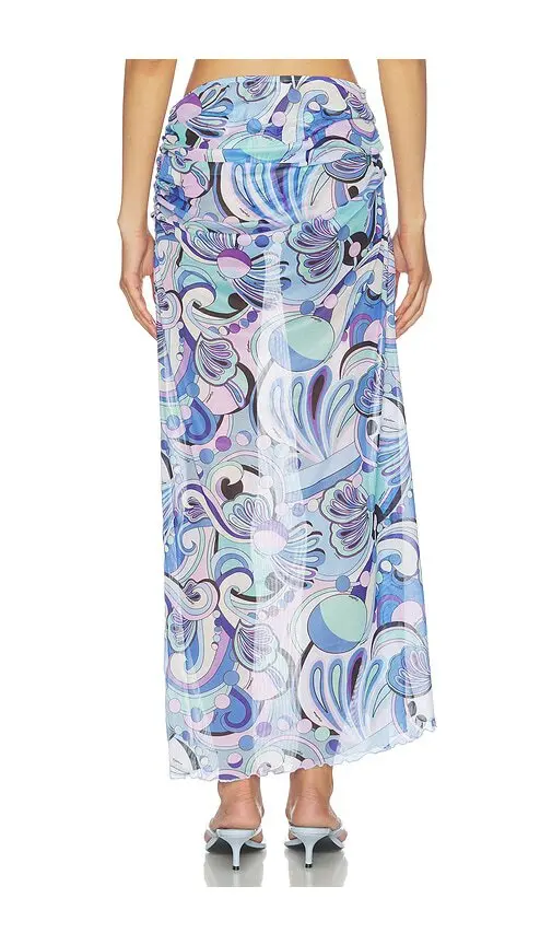 CAPITTANA Sofia Ruched Mesh Skirt