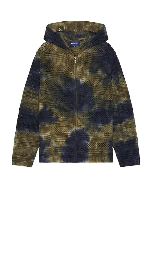 THISISNEVERTHAT Crochet Knit Zip Hoodie - Green