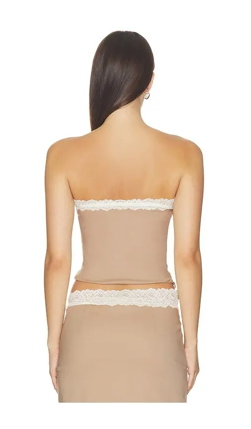 AMELIE TEJE Coucou Cropped Top With Scalloped Lace Trim