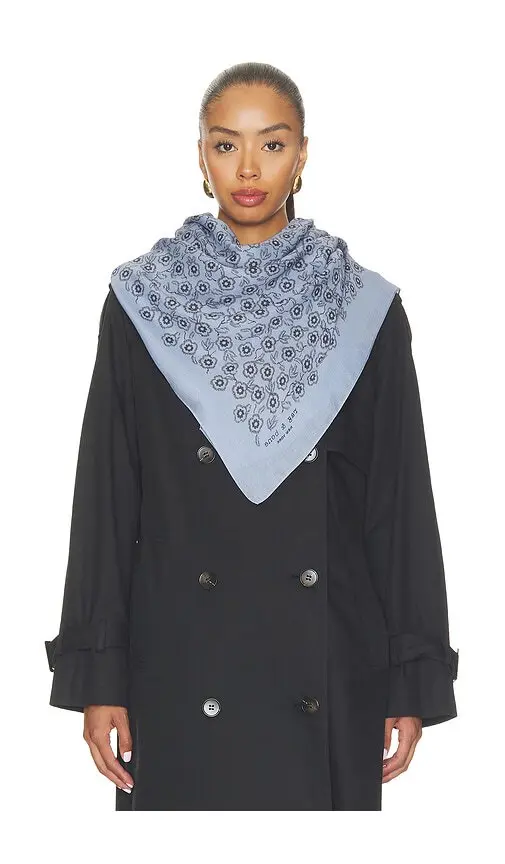 Rag & Bone Mel Floral Scarf - Blue