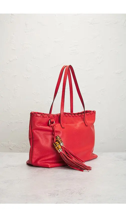 FWRD RENEW Gucci Bamboo Tassel Tote Bag