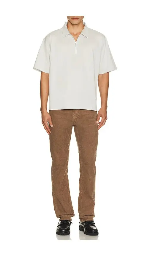 FRAME Half Zip Pique Polo In . Also