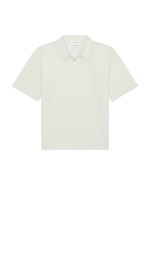 FRAME Half Zip Pique Polo In . Also