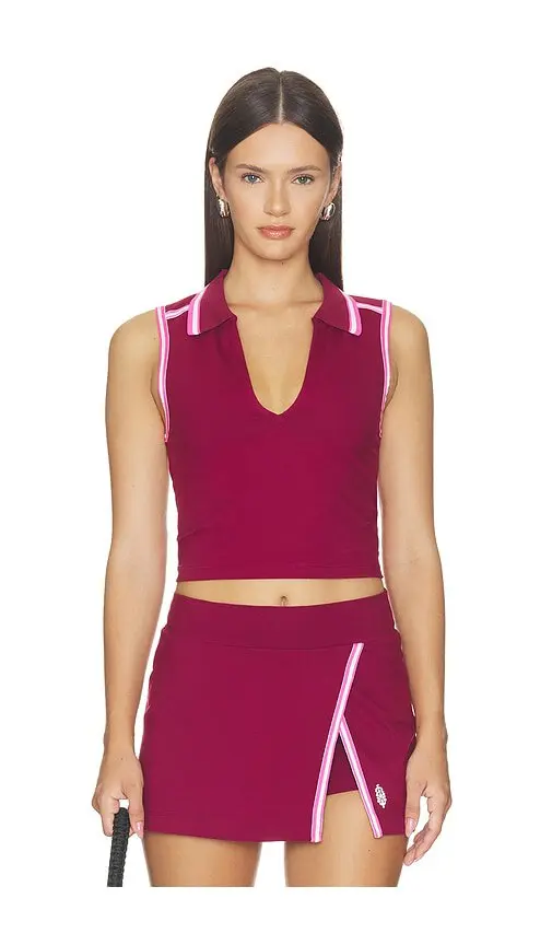 Free People X Forehand Polo Top