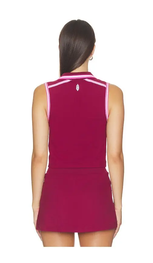 Free People X Forehand Polo Top