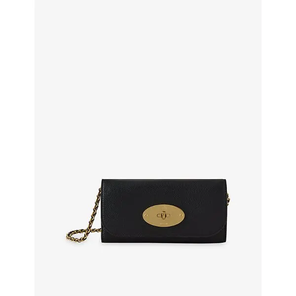Mulberry Lily Small Leather Chain Wallet - Black