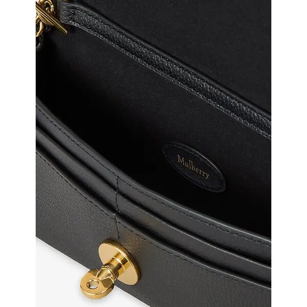 Mulberry Lily Small Leather Chain Wallet - Black