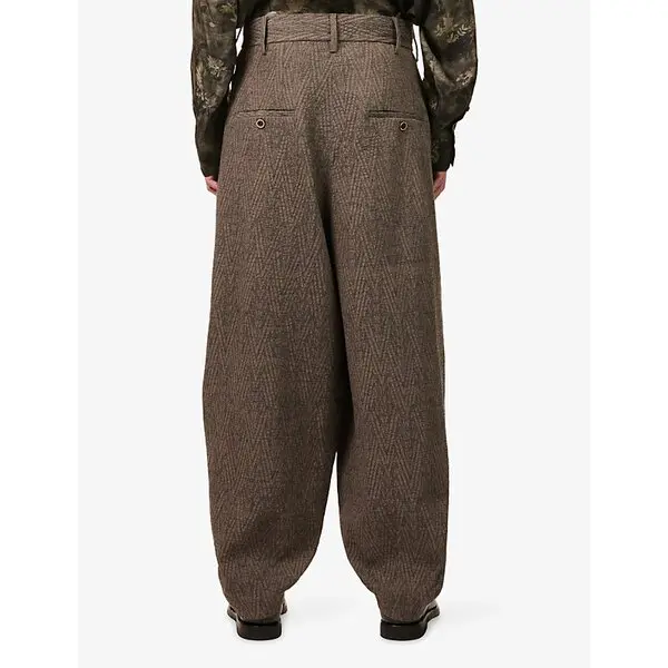 UMA WANG Tailored Virgin Wool Wide-leg Trousers