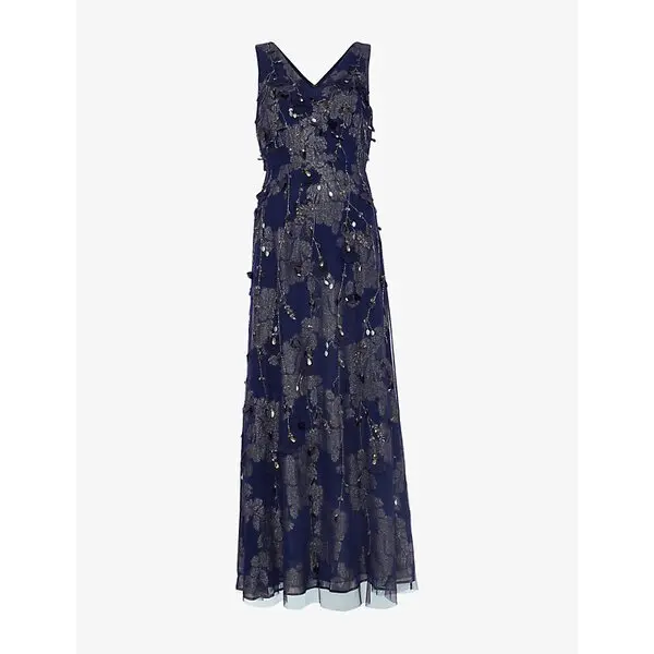 PHASE EIGHT Embellished Woven Maxi Dress