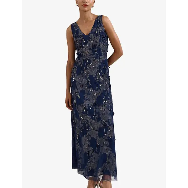 PHASE EIGHT Embellished Woven Maxi Dress