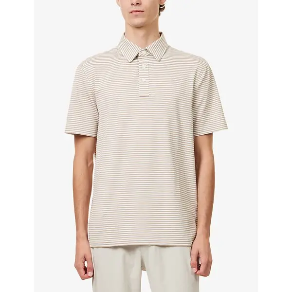 G/fore All Play Stripe Woven Polo T-shirt