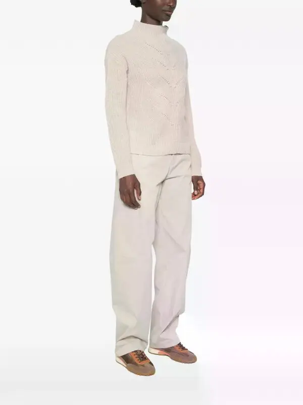 Herno Pointelle-knit Ribbed-trim Sweater