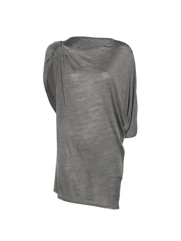LESS Asymmetric Draped T-shirt