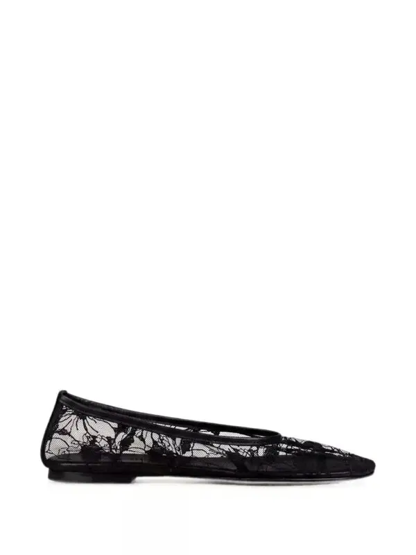 Dear Frances Ballerina Flats With Floral Lace