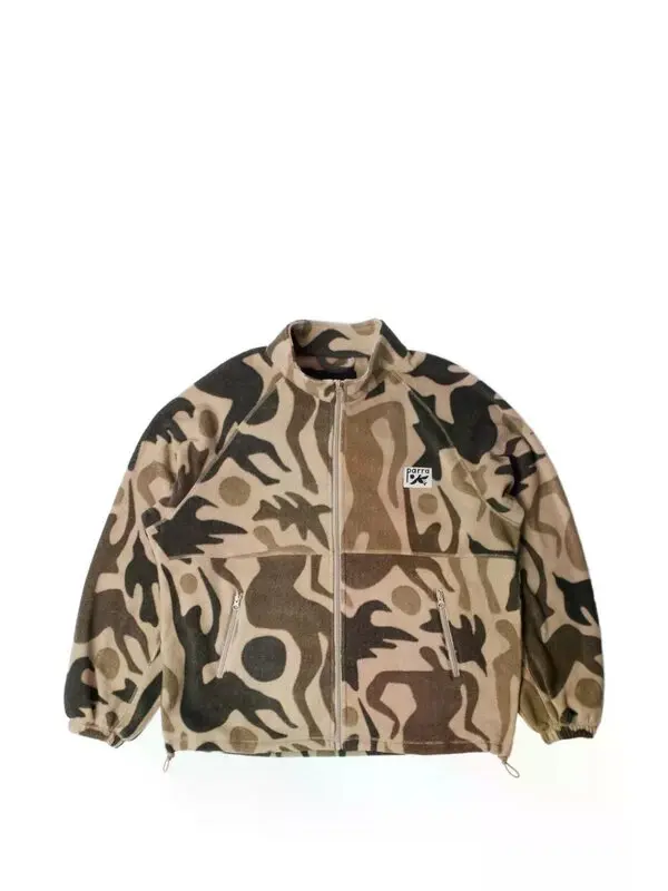 PARRA Abstract Print Fleece Jacket