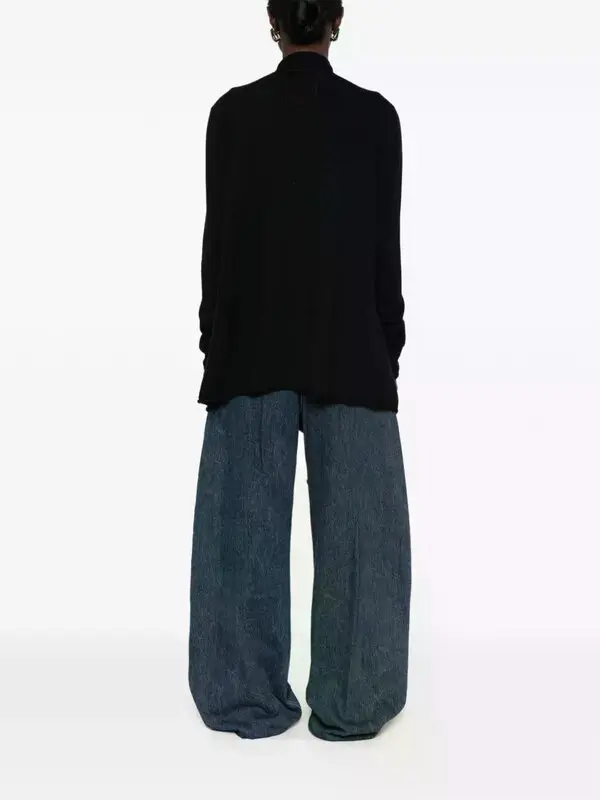UMA WANG Asymmetrical Draped Cashmere Cardigan