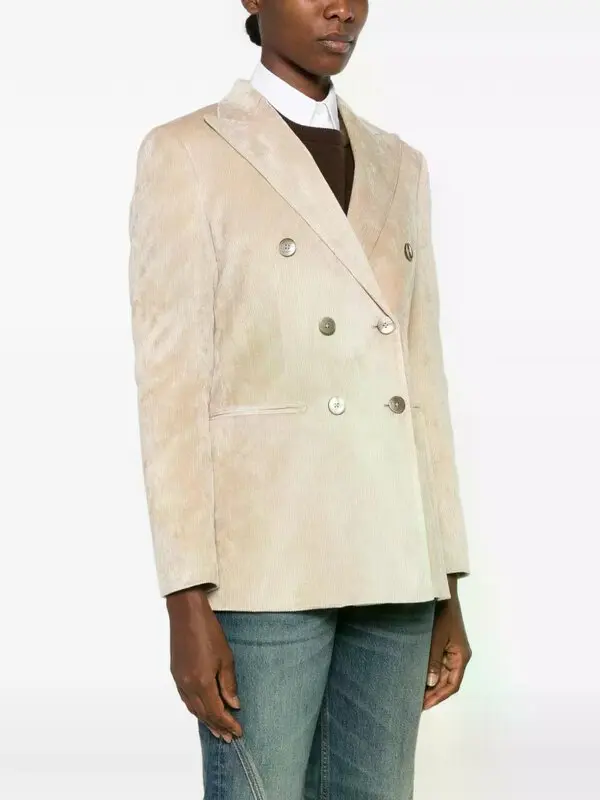 LARDINI Double-breasted Corduroy Blazer