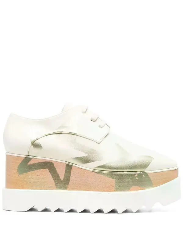 Stella McCartney Elyse Star-print Platform Shoes
