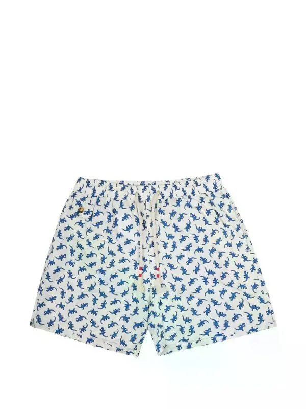 MC2 SAINT BARTH Gecko-print Drawstring Swim Shorts
