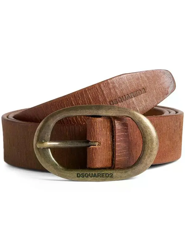 Dsquared2 Logo Buckle Leather Belt