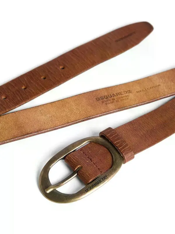 Dsquared2 Logo Buckle Leather Belt