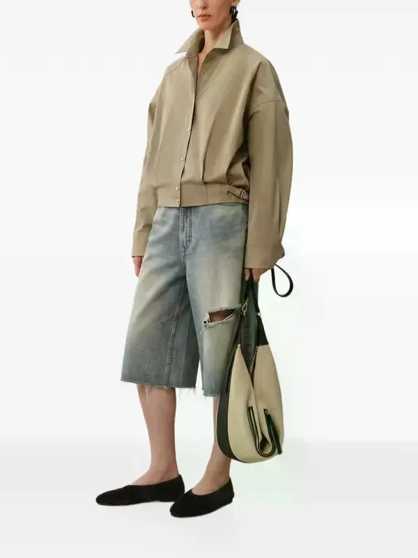 LESS Denim Shorts With Distressed Effect