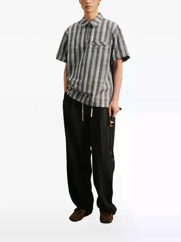 CROQUIS Checked Logo-embroidered Shirt