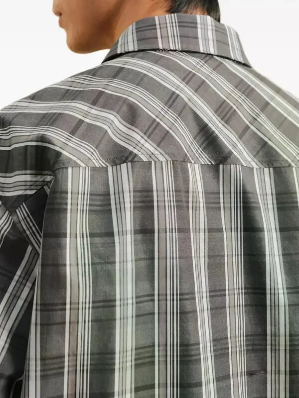 CROQUIS Checked Logo-embroidered Shirt